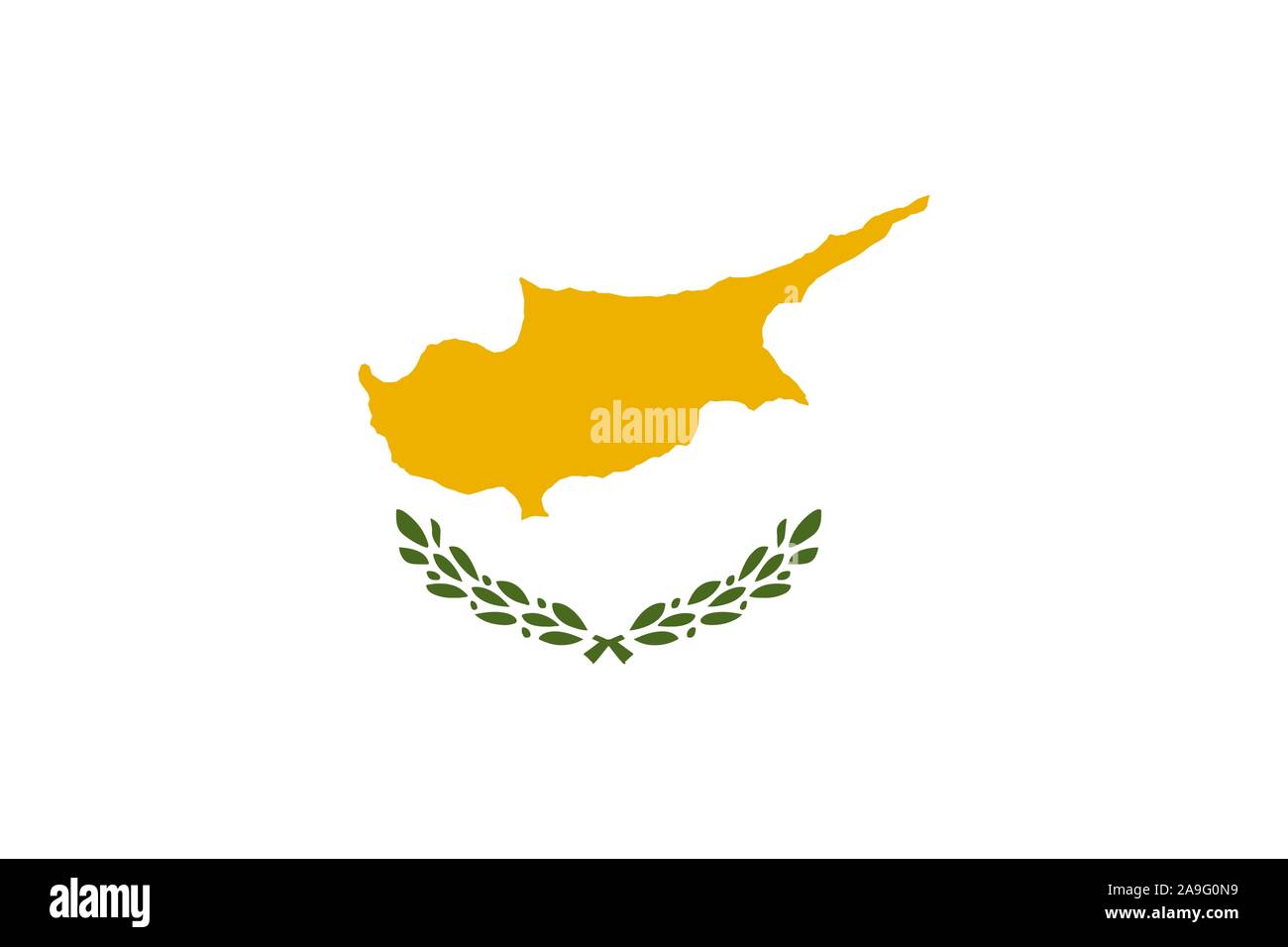 National flag of Republic of Cyprus. original colors and proportion ...