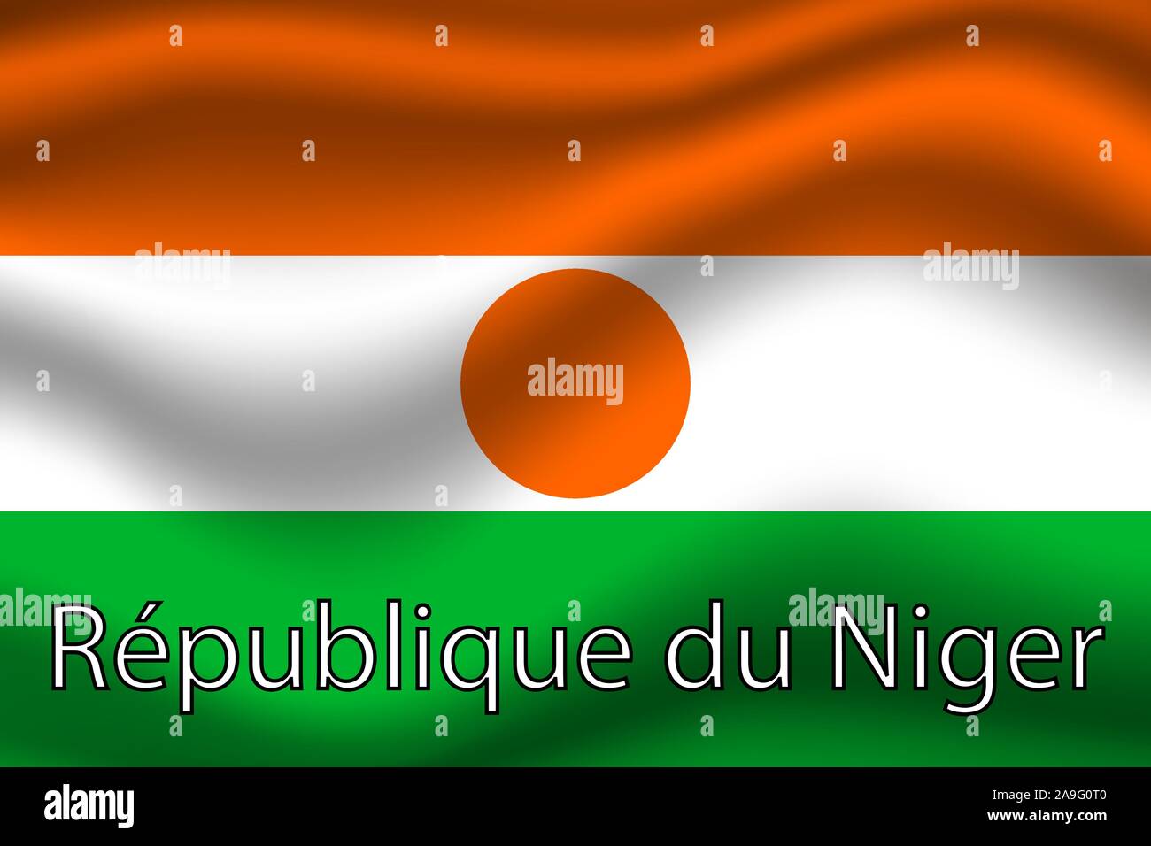 National flag of Republic of the Niger. original colors and proportion ...