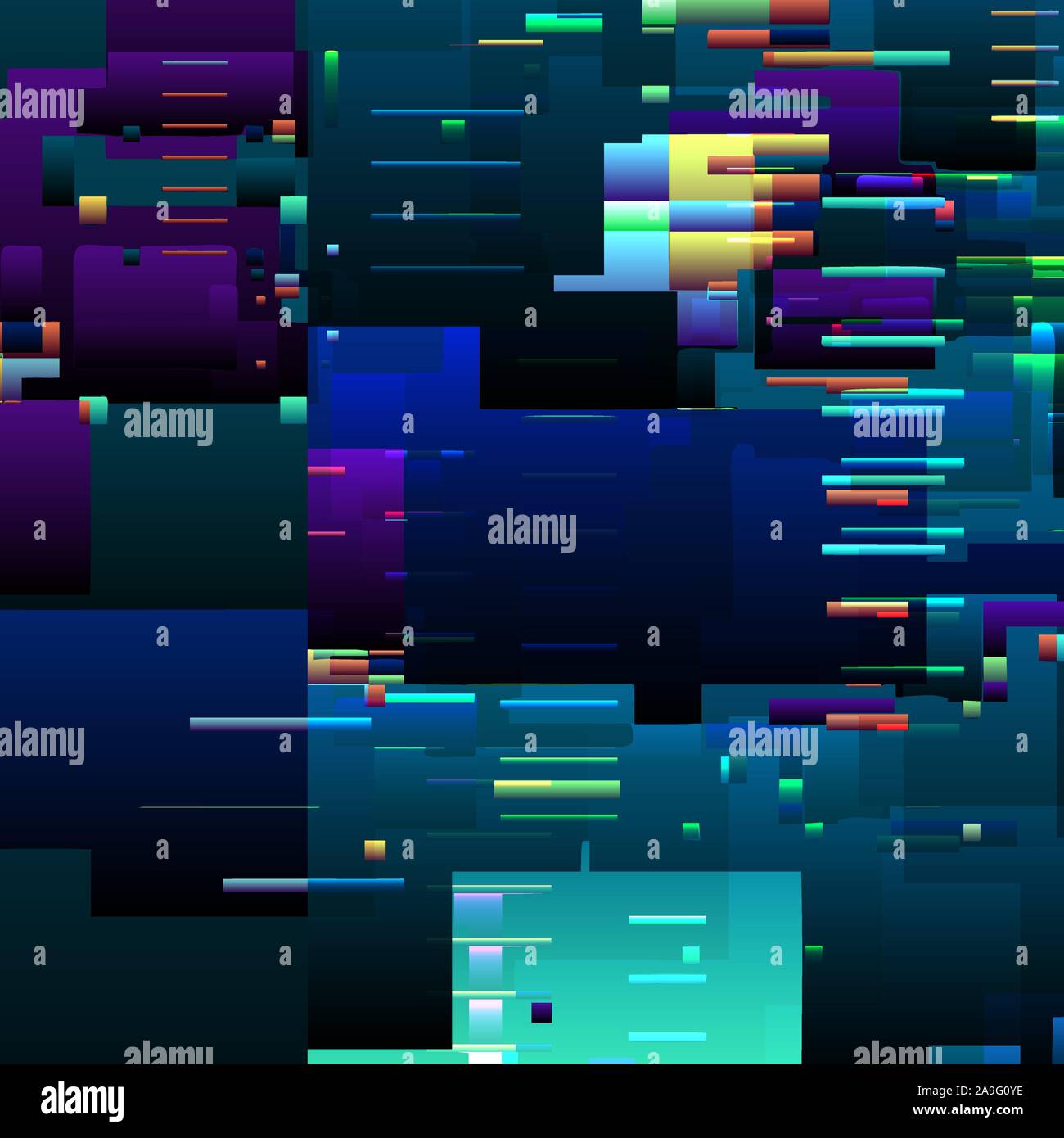 Abstract glitch background with colorful pixel error lines and graphic ...