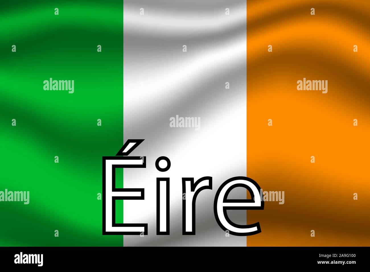 National flag of Ireland . original colors and proportion. Simply ...