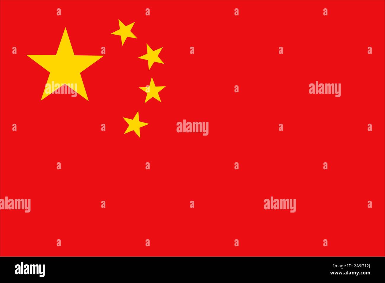 National flag of Peoples Republic of China . original colors and ...