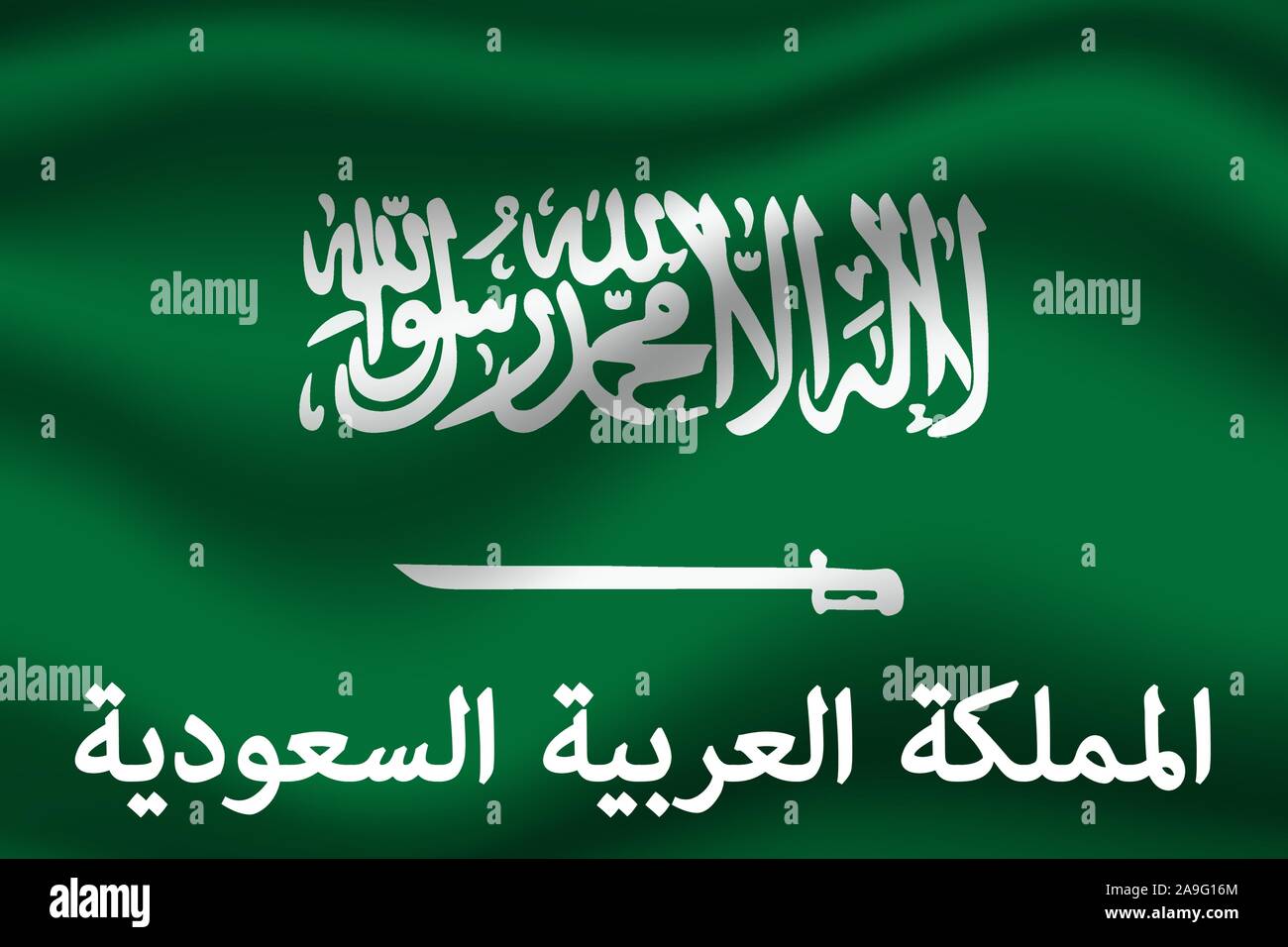 Beautiful national flag of Kingdom of Saudi Arabia. original colors and ...