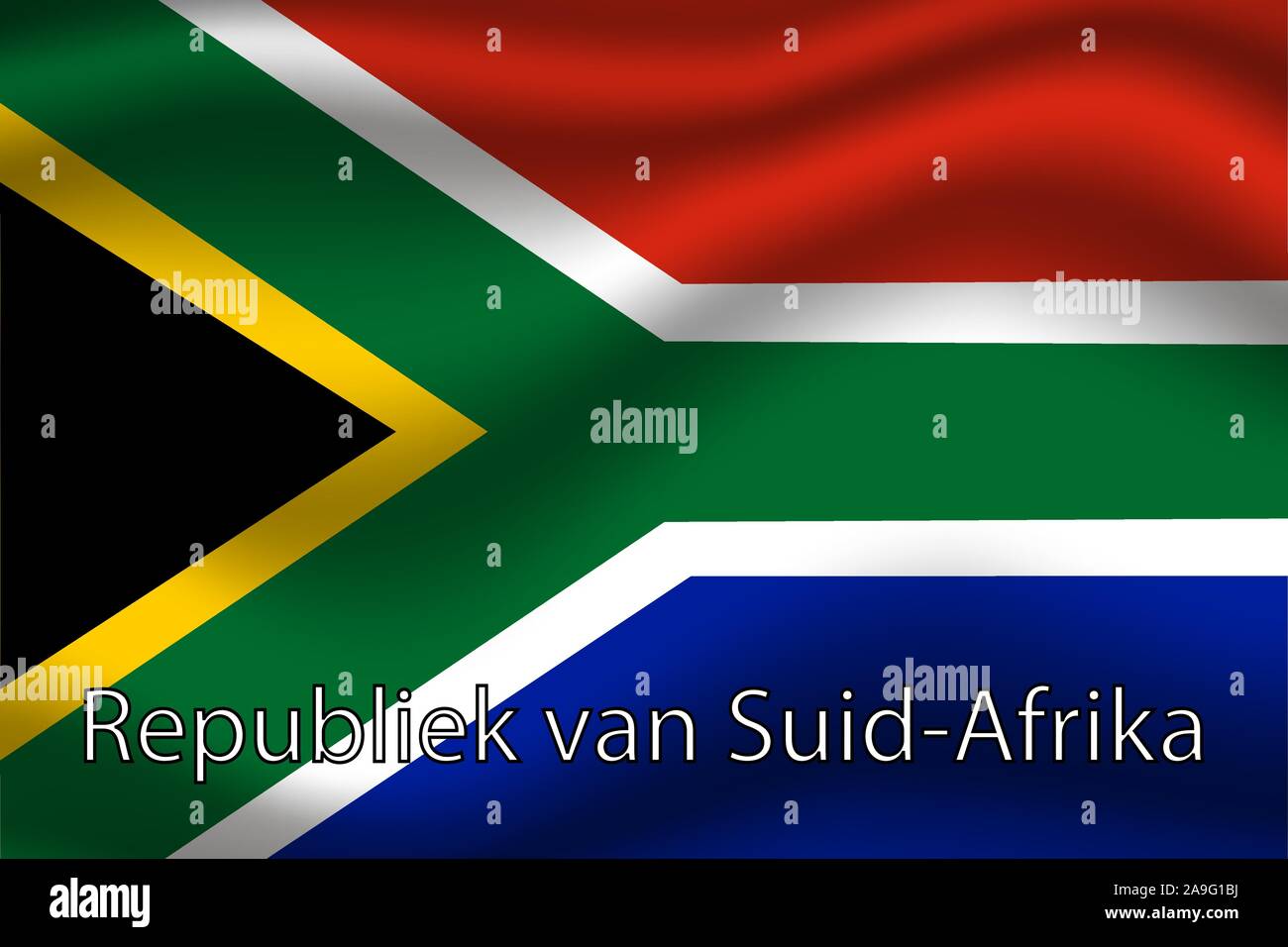 Beautiful national flag of Republic of South Africa. original colors ...