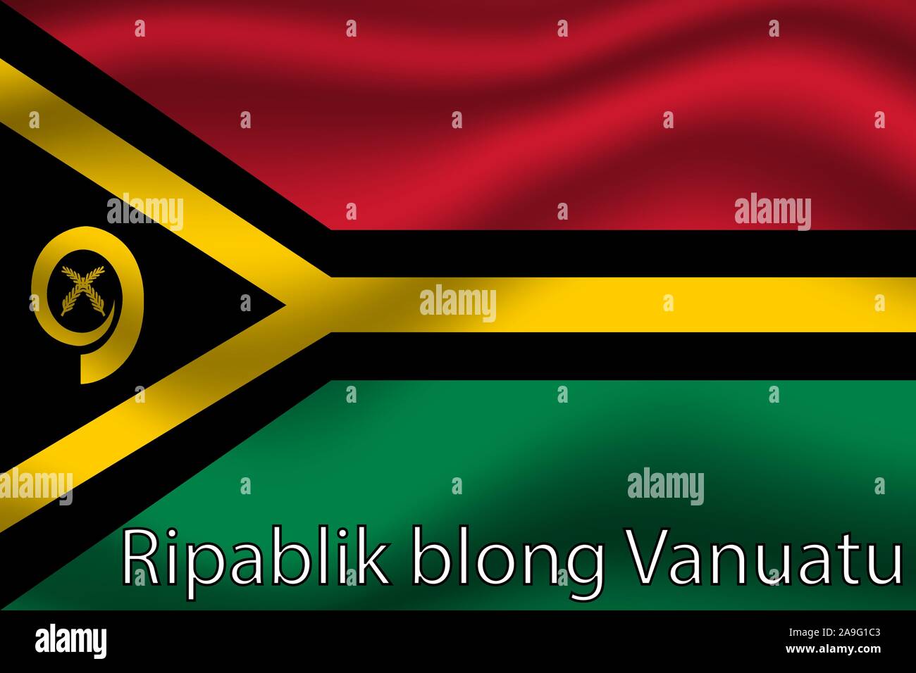 Beautiful national flag of Republic of Vanuatu, original colors and ...