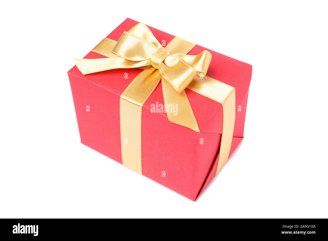 Beautiful gift box with bow isolated on white background Stock Photo ...