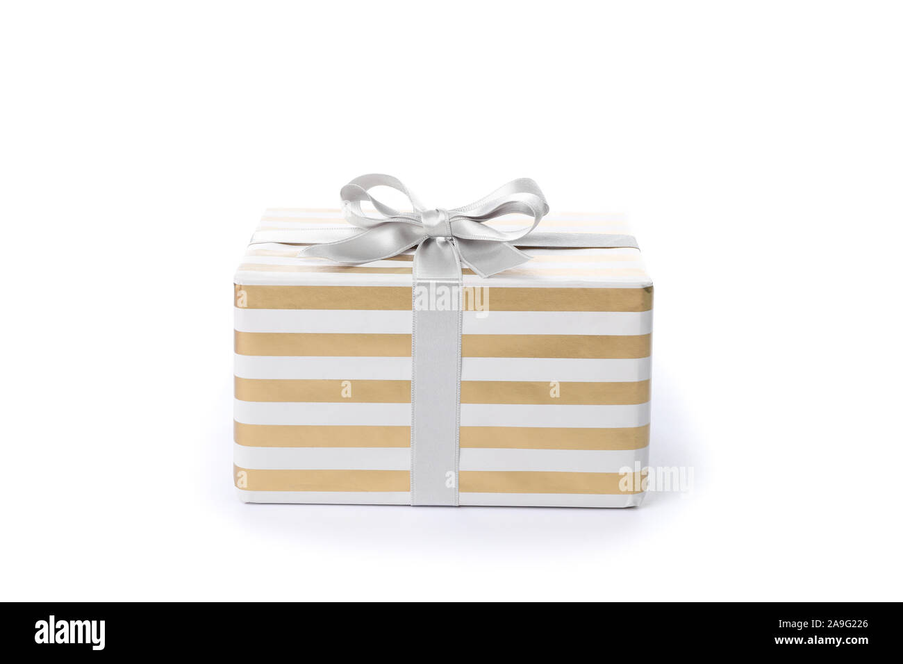 Beautiful gift box with bow isolated on white background Stock Photo ...