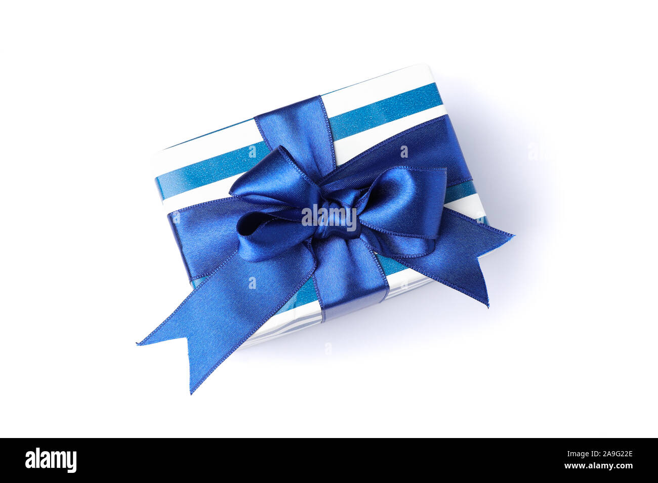 Beautiful gift box with bow isolated on white background Stock Photo ...