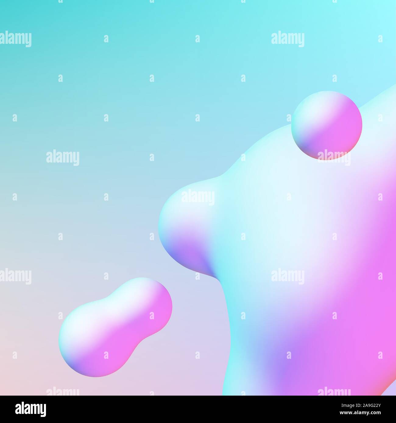 Fluid design liquid blobs with vibrant intense colors abstract ...