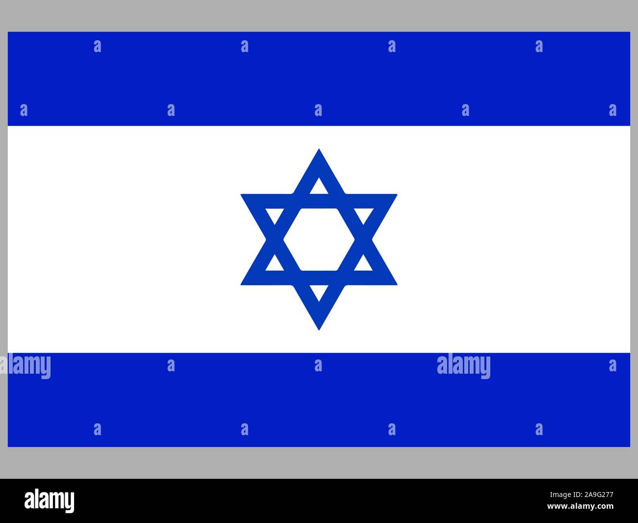 National flag of Israel . original colors and proportion. Simply vector ...