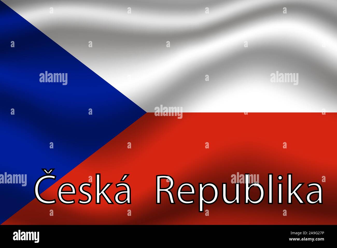 National flag of Czhech Republic. original colors and proportion ...