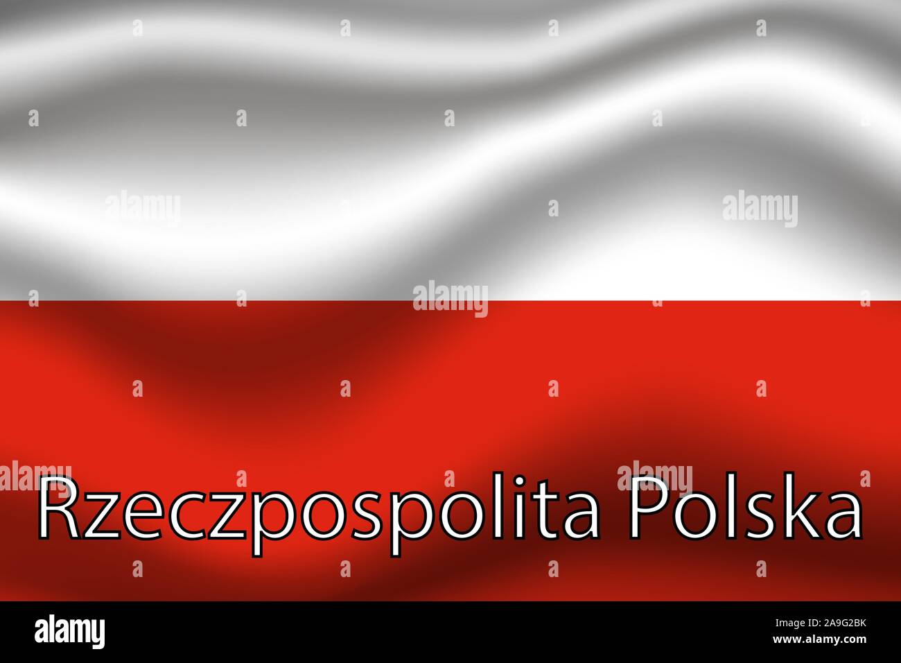 Beautiful national flag of Republic of Poland. original colors and ...