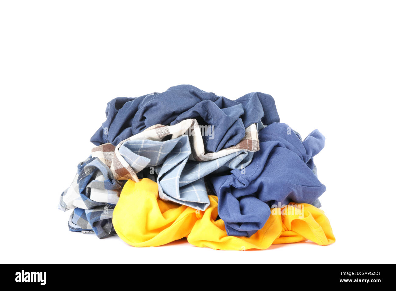 Bunch of clothes isolated on white background Stock Photo - Alamy