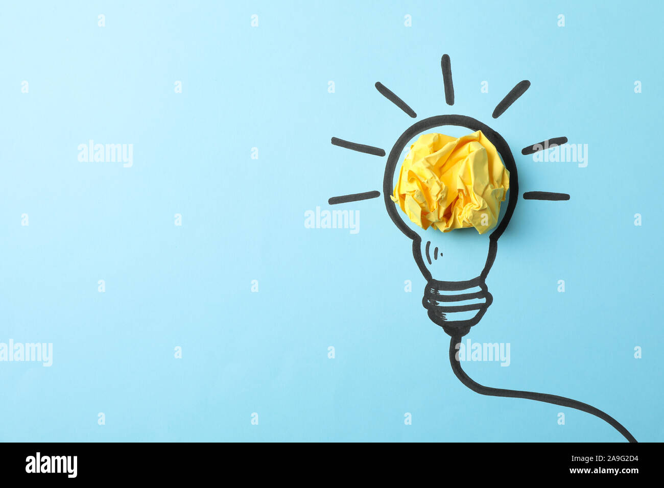 Word electricity bulb drawn on hi-res stock photography and images - Alamy