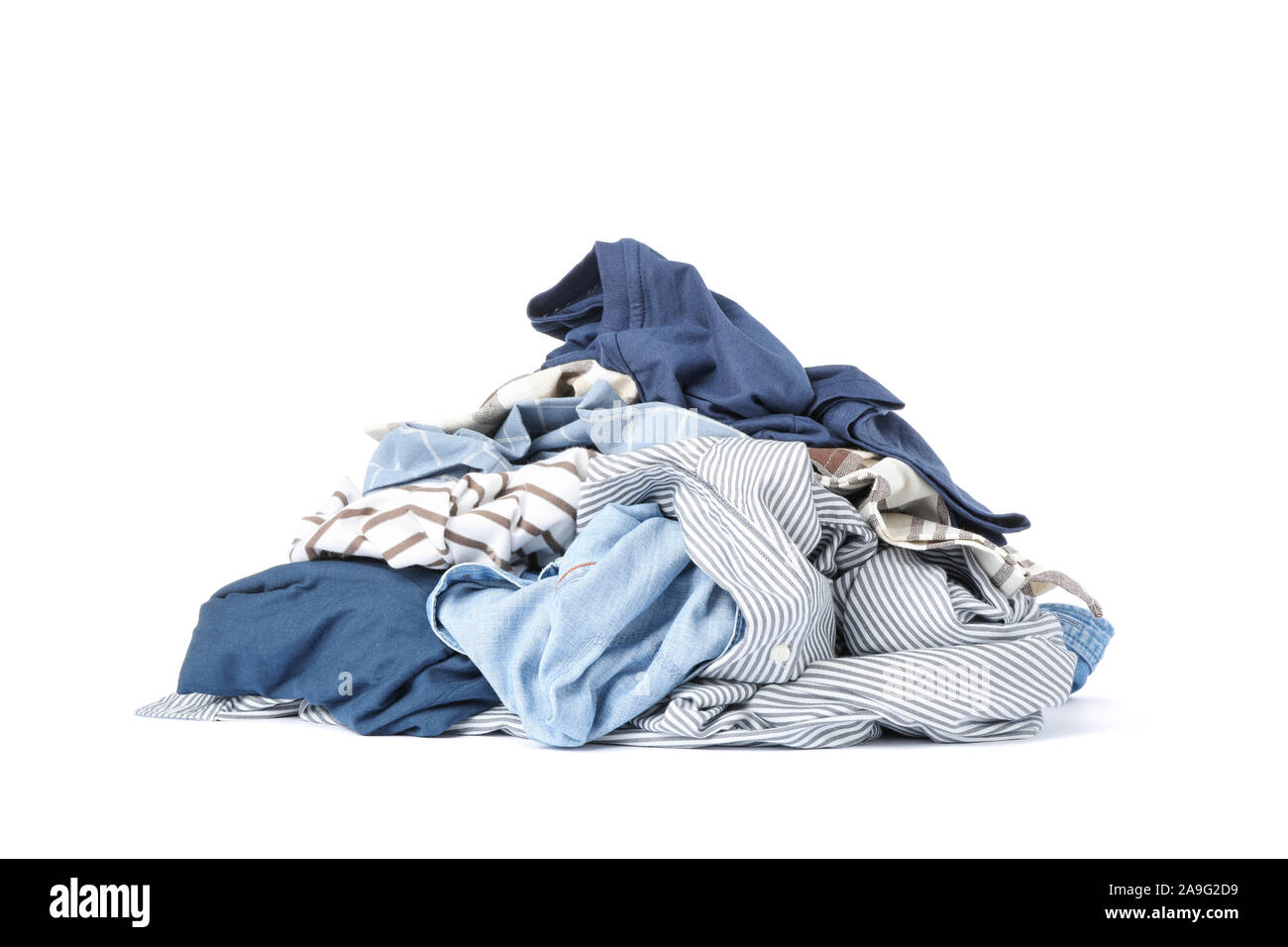 Bunch of clothes isolated on white background Stock Photo - Alamy