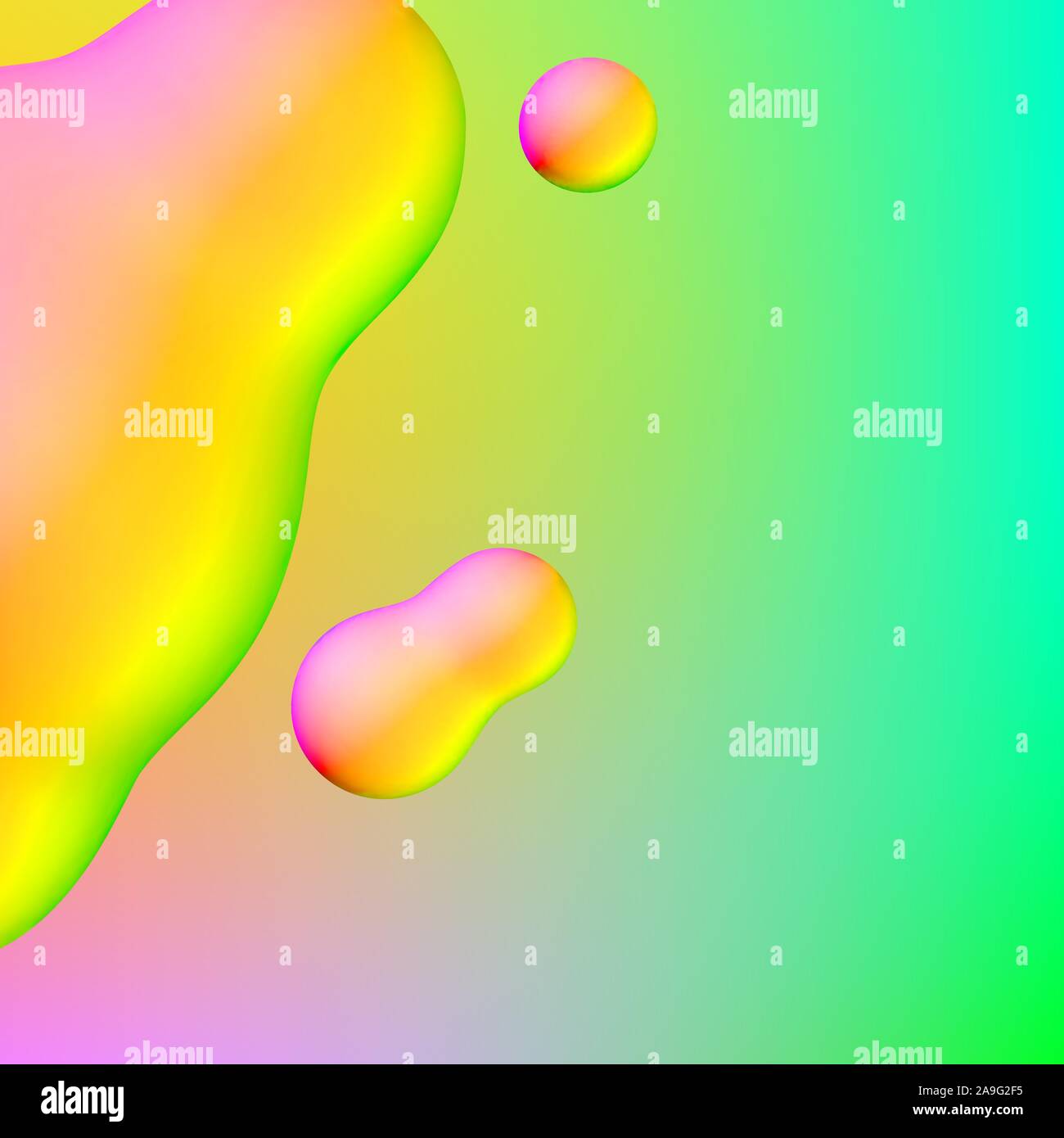 Fluid design liquid blobs with vibrant intense colors abstract ...