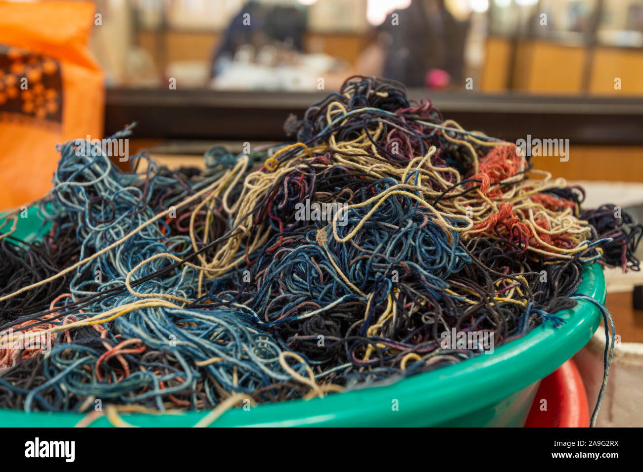 Cotton threads used in Garment manufacturing seen at Munnar,Kerala ...