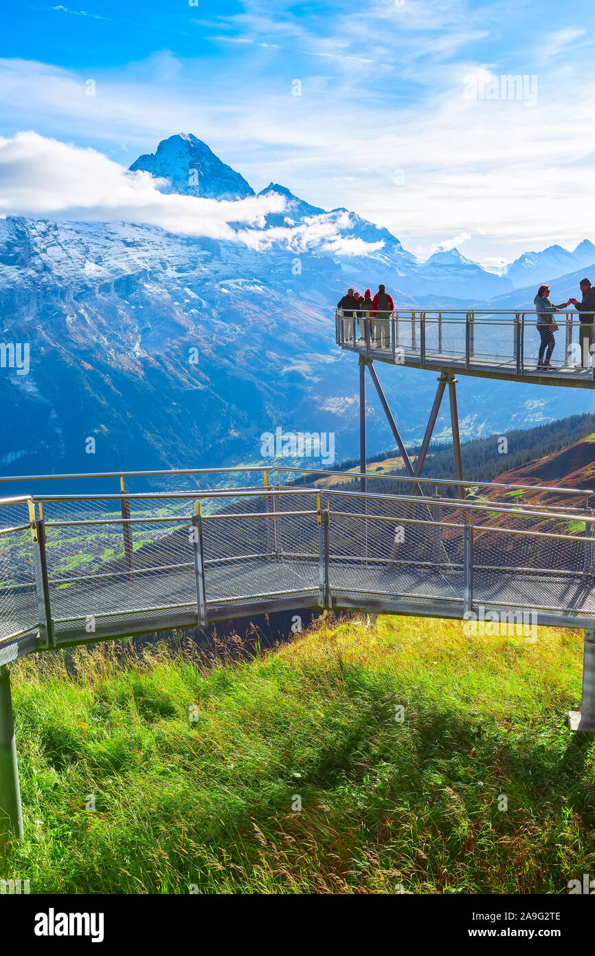 Grindelwald winter bridge hi-res stock photography and images - Alamy