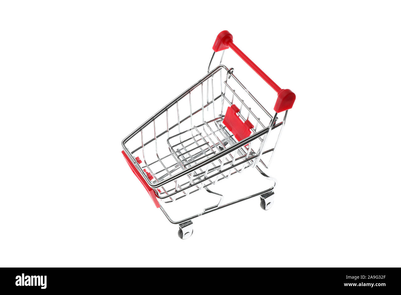Small shop cart isolated on white background. Hot sale Stock Photo - Alamy
