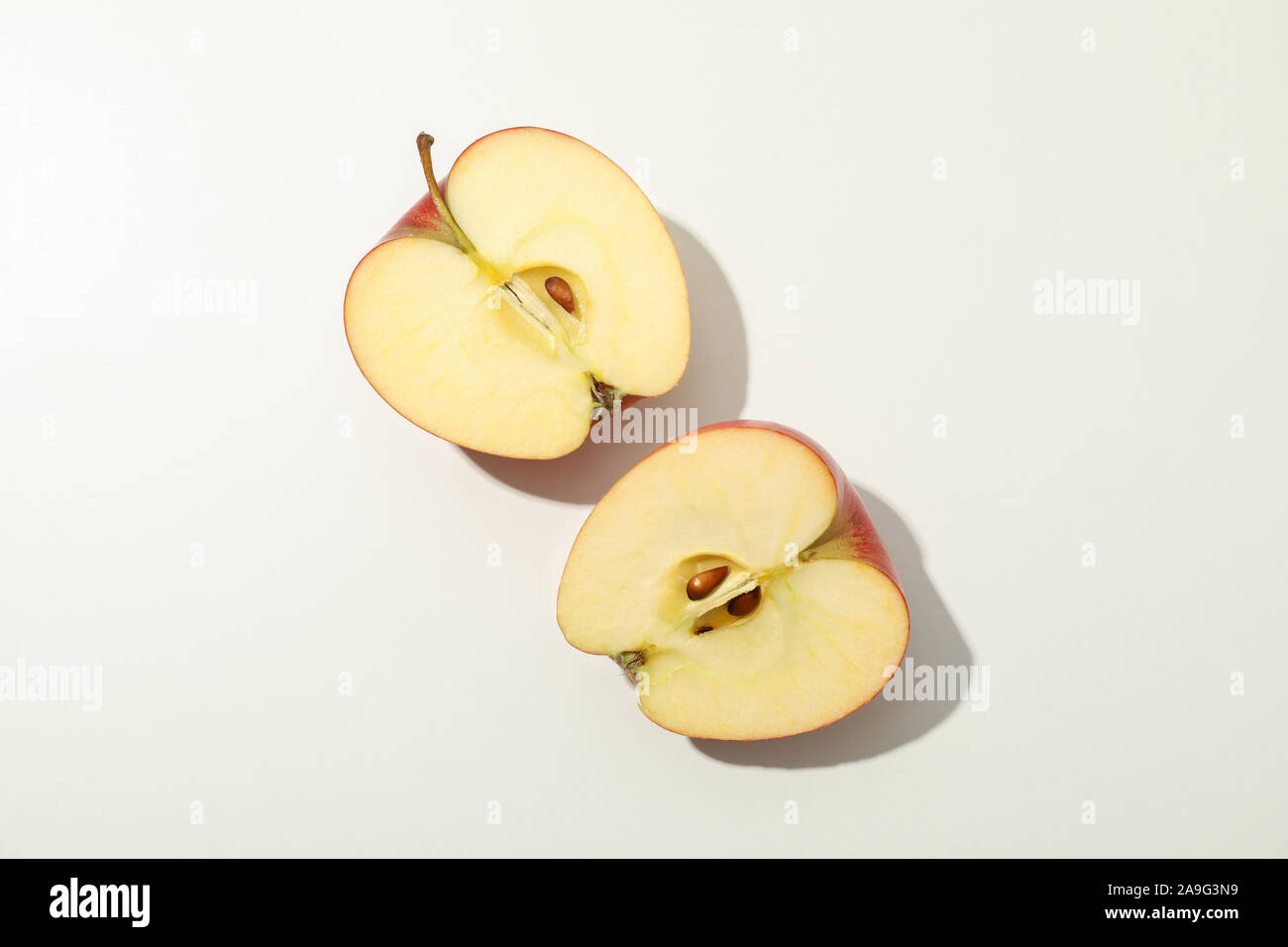 Apple whole fruit halves hi-res stock photography and images - Alamy