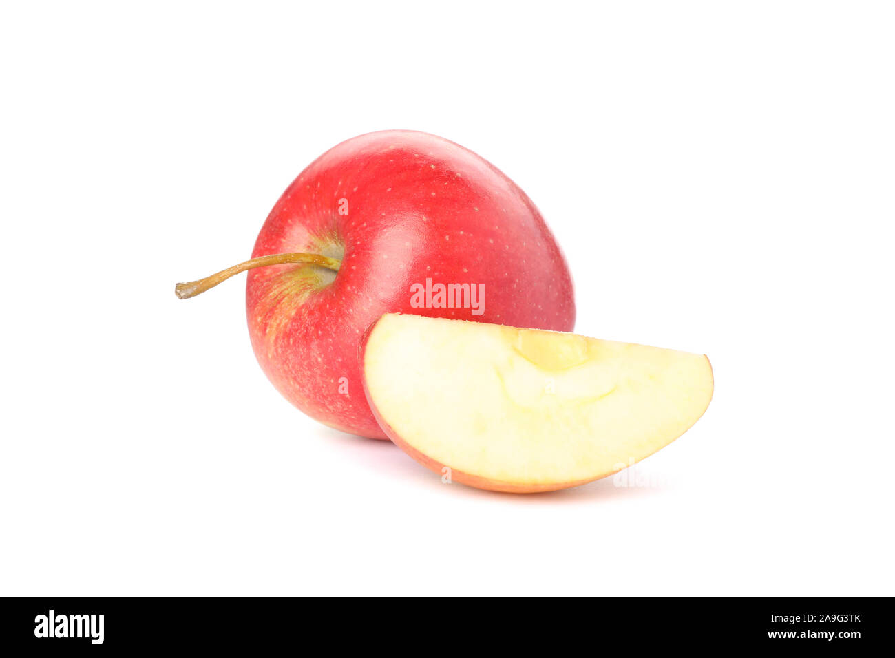 Sweet red apple isolated on white background Stock Photo - Alamy