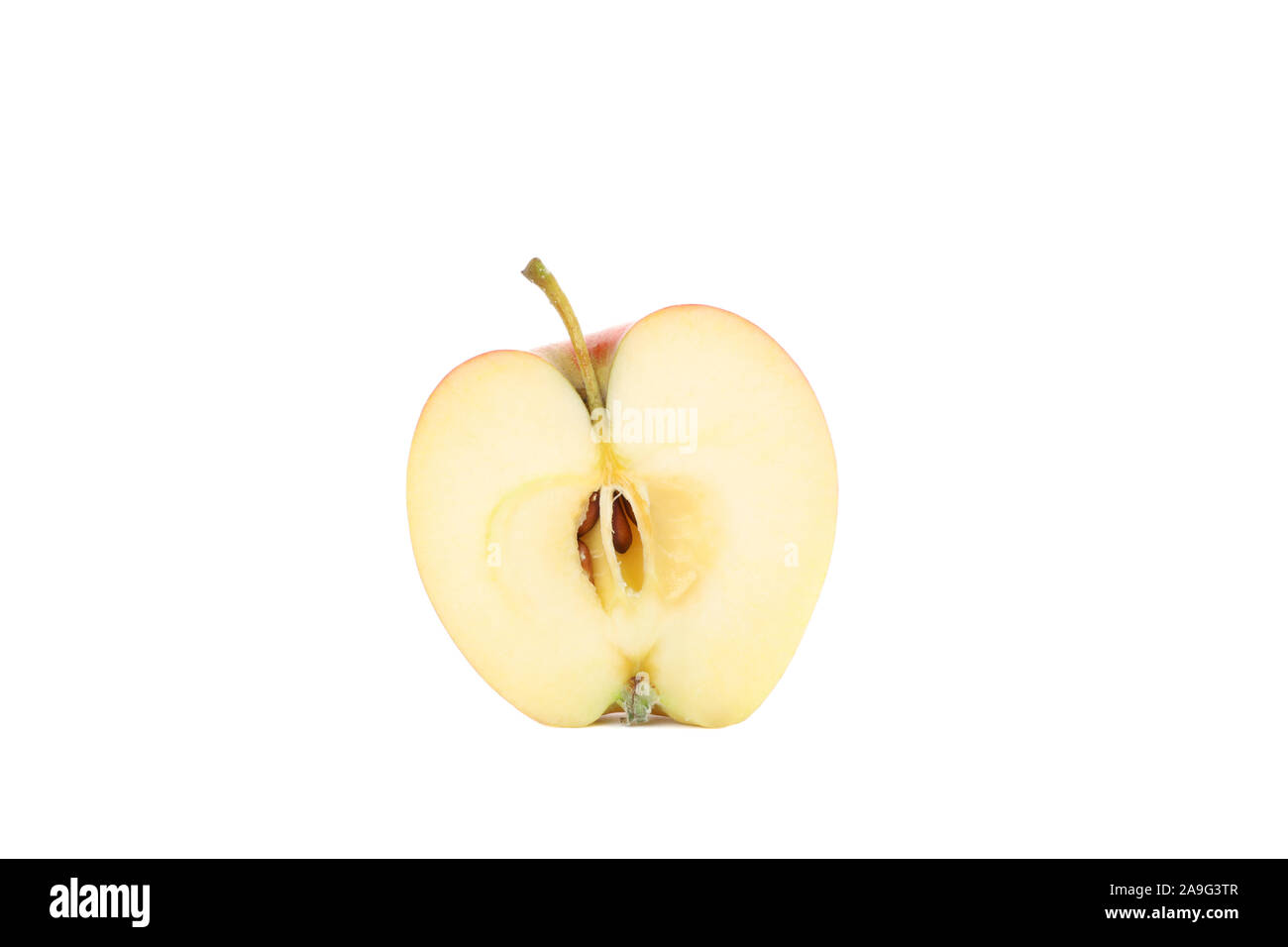 Half of red apple isolated on white background Stock Photo - Alamy
