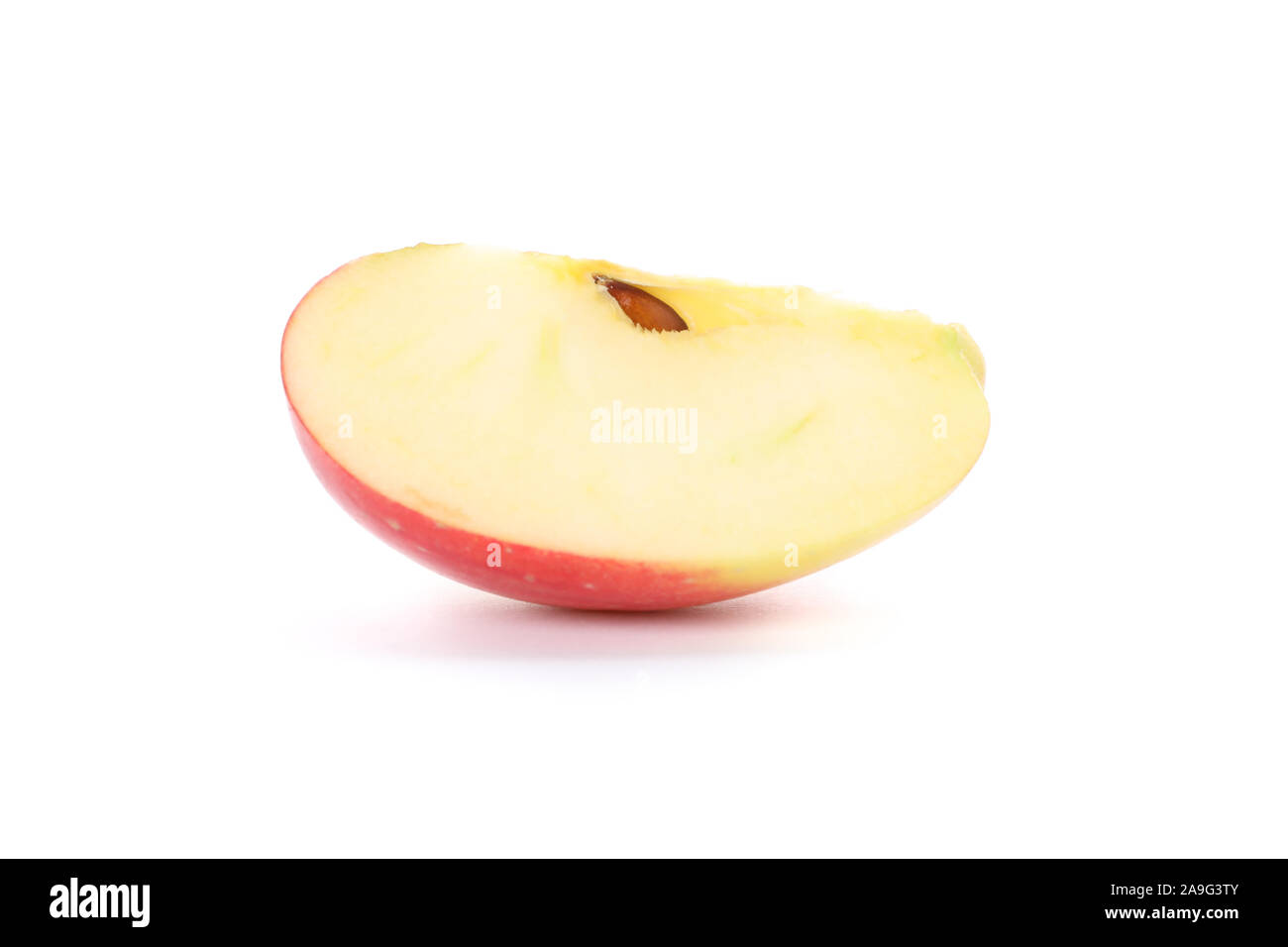 Slice of red apple isolated on white background Stock Photo - Alamy