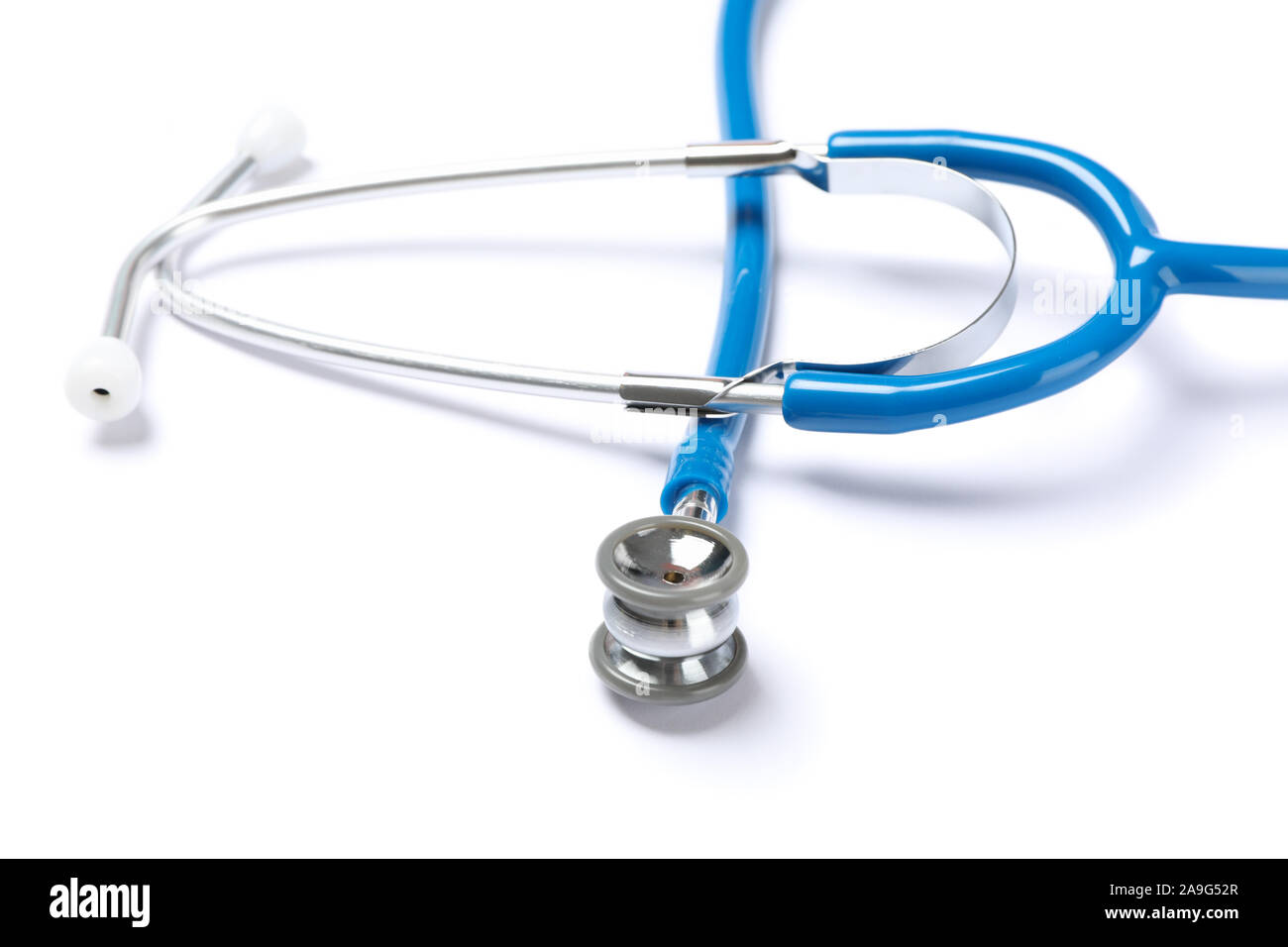 Blue stethoscope isolated on white background. Healthcare Stock Photo ...