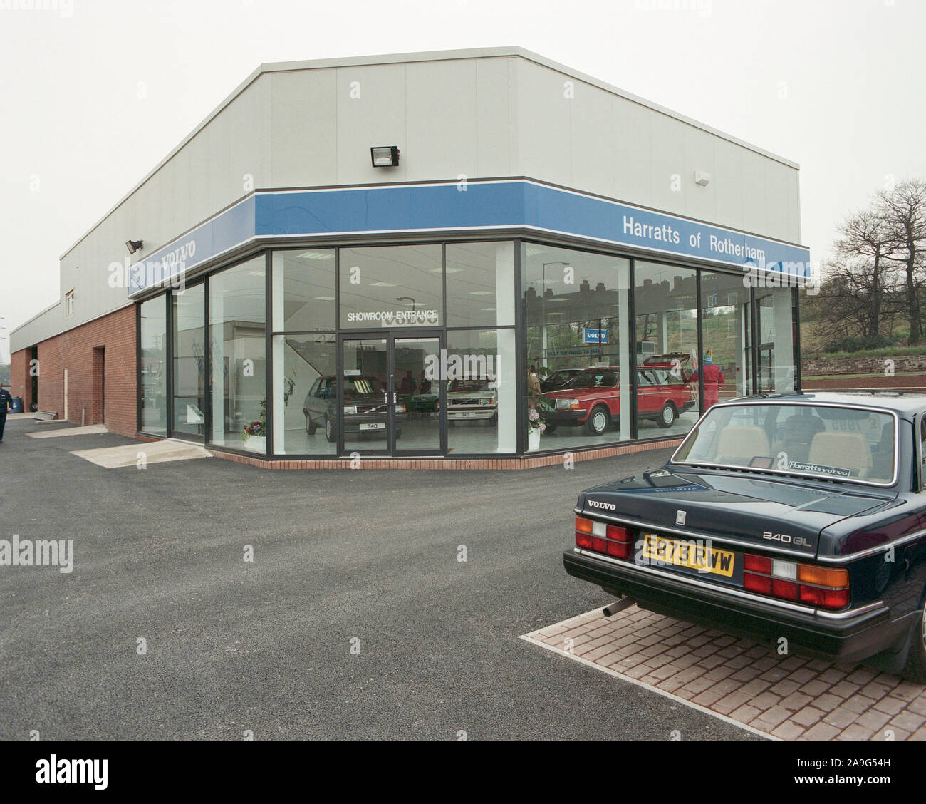 1989 Volvo car dealership, Rotherham, South Yorkshire, Northern England ...