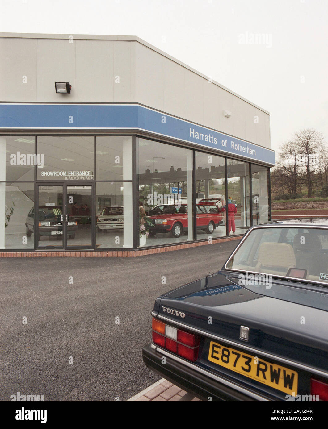 1989 Volvo car dealership, Rotherham, South Yorkshire, Northern England ...