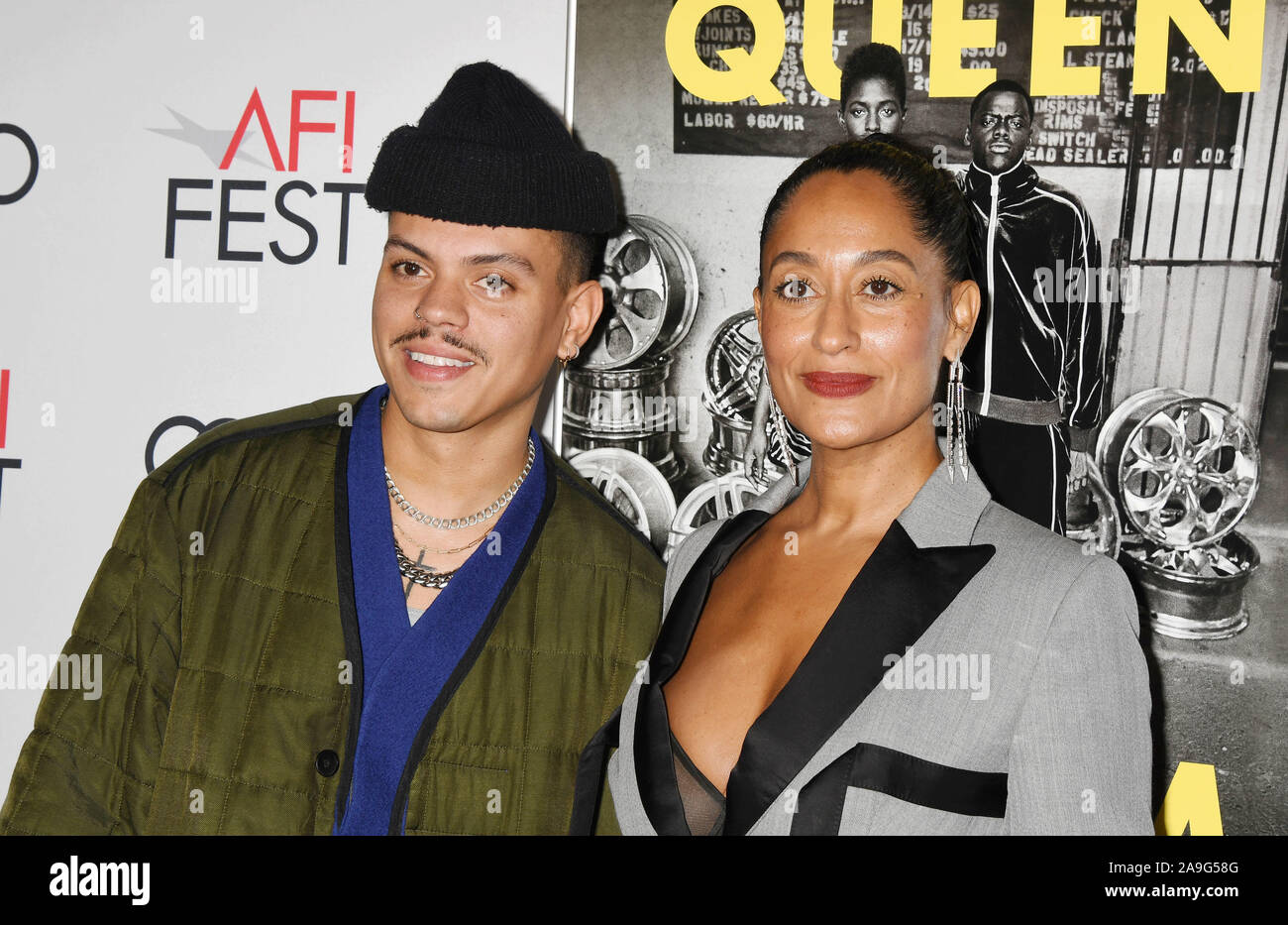 HOLLYWOOD, CA - NOVEMBER 14: Evan Ross (L) and Tracee Ellis Ross attend ...