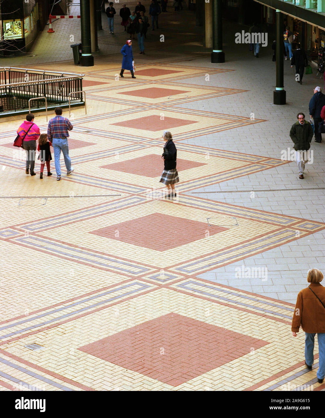 Coventry City Centre, shopping precinct, 1994, West Midlands, England ...