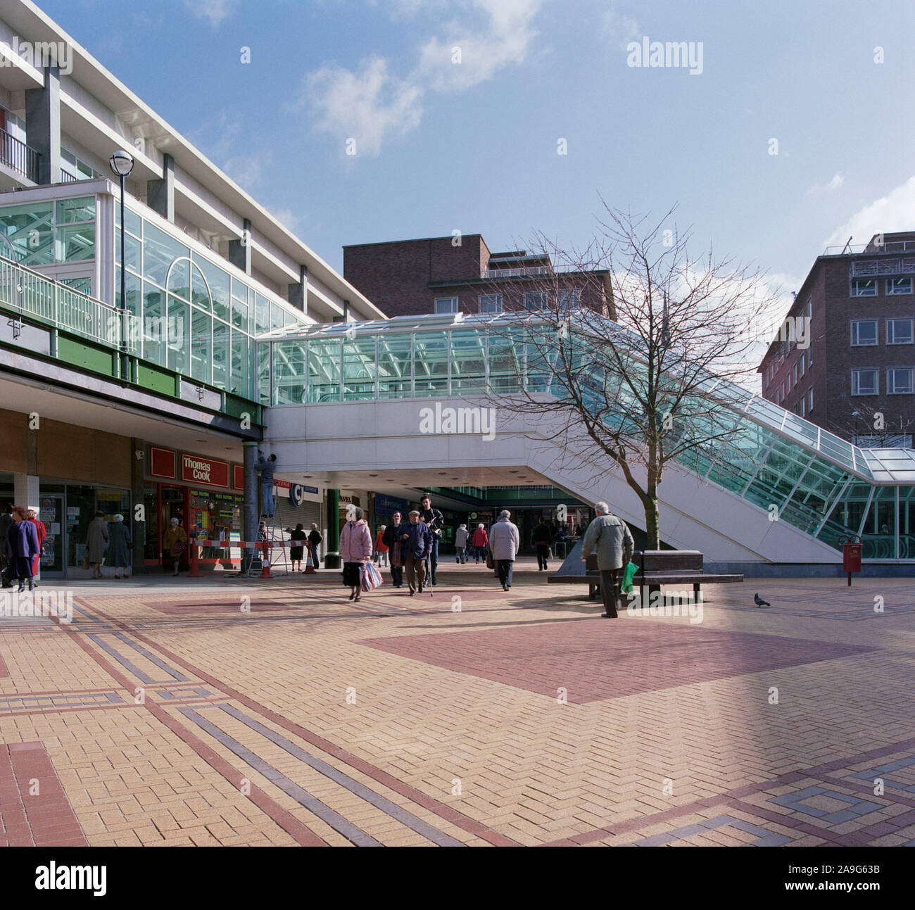 Coventry City Centre, shopping precinct, 1994, West Midlands, England ...