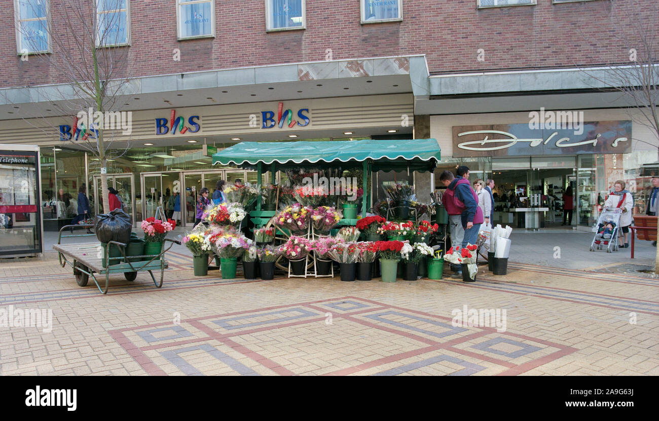Coventry City Centre, shopping precinct, 1994, West Midlands, England ...