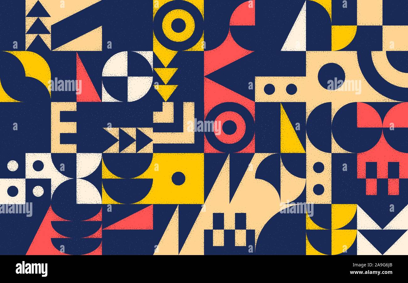Geometric retro pattern with 30s styled shapes Stock Vector Image & Art ...