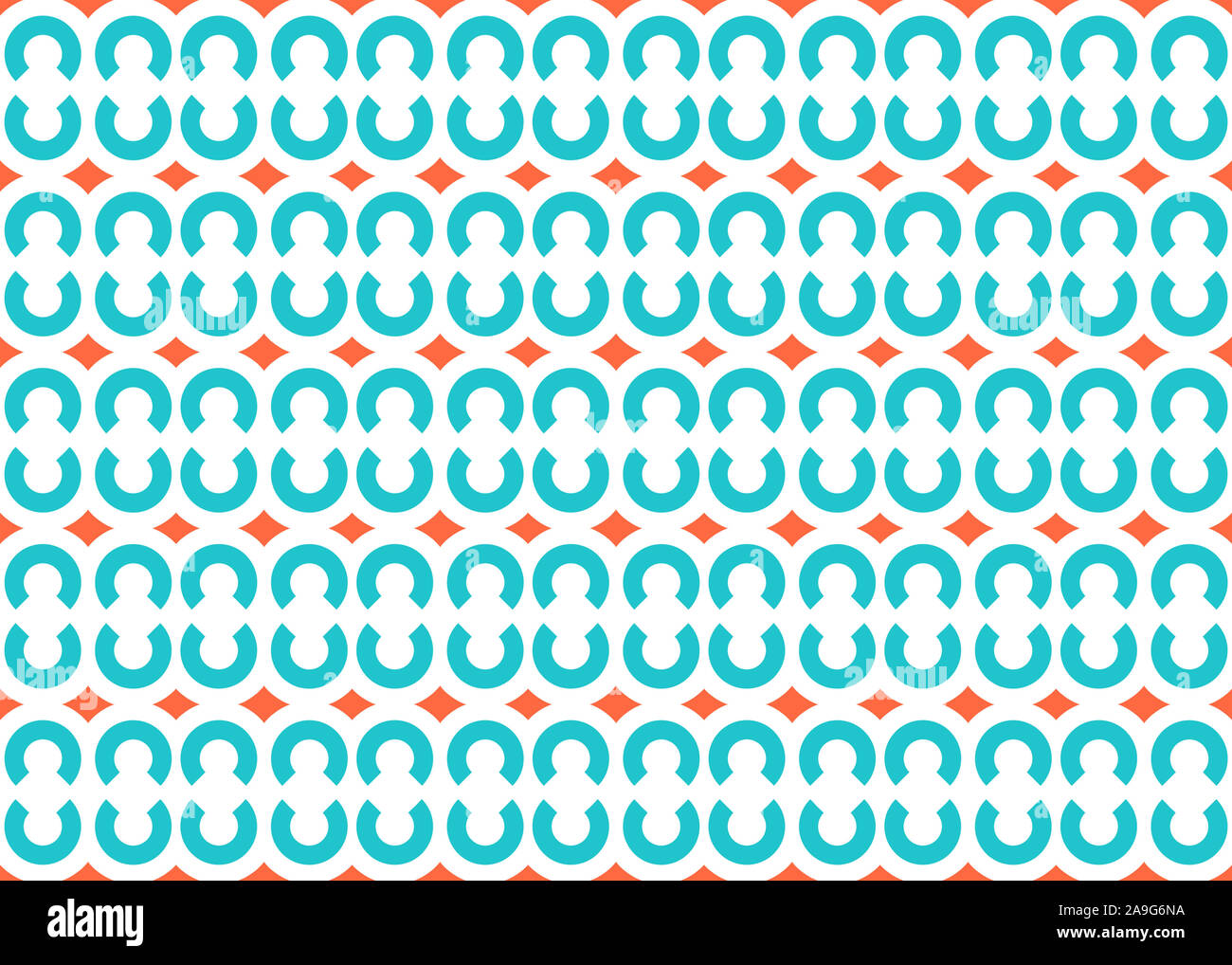 Seamless geometric pattern design illustration. In blue and orange ...