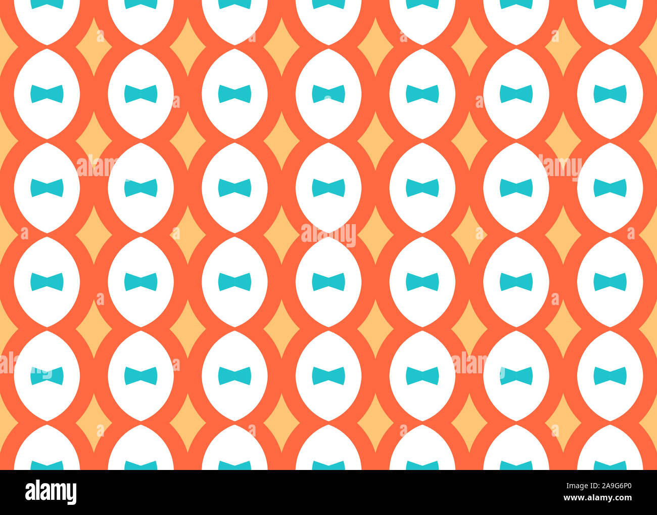 Seamless geometric pattern design illustration. In yellow, orange, blue ...