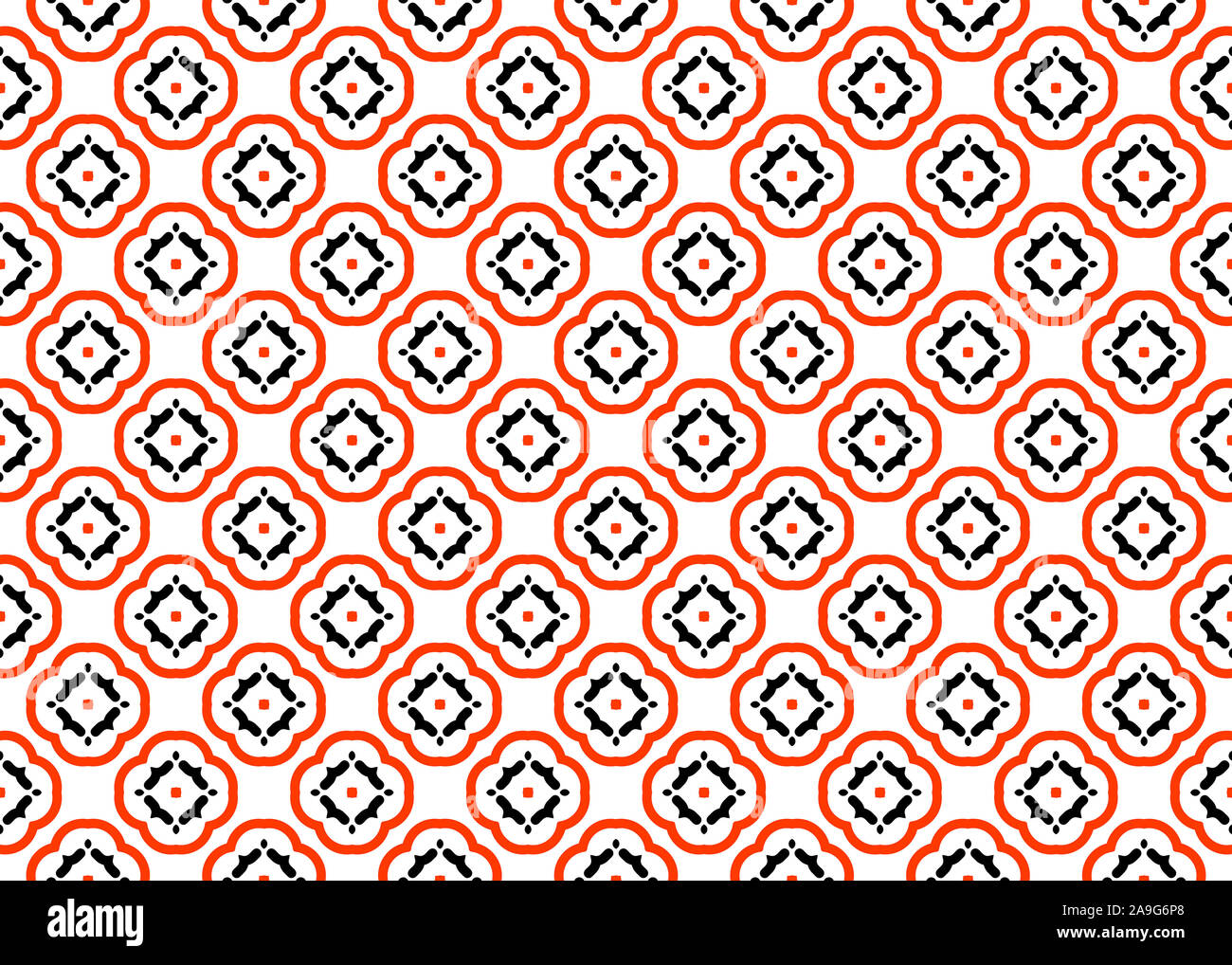 Seamless geometric pattern design illustration. In red and black colors ...