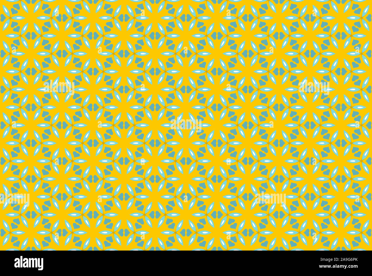 Seamless geometric pattern design illustration. In yellow, blue and ...