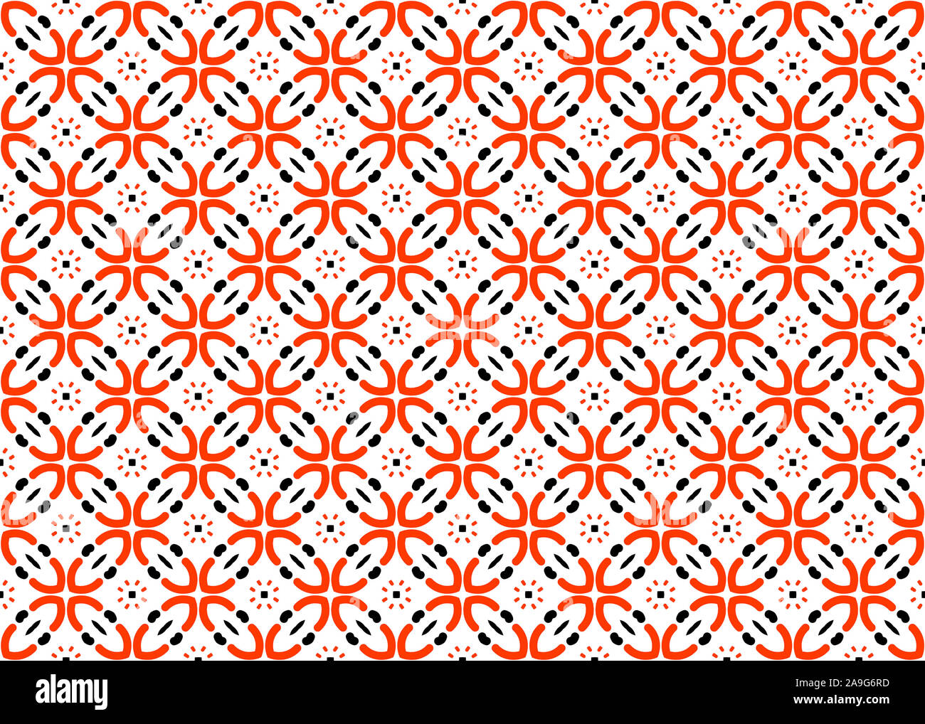 Seamless geometric pattern design illustration. In red and black colors ...