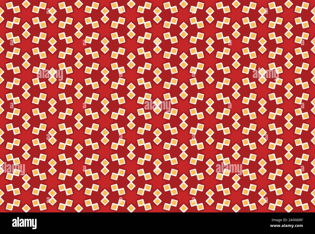 Seamless geometric pattern design illustration. In red, yellow and ...