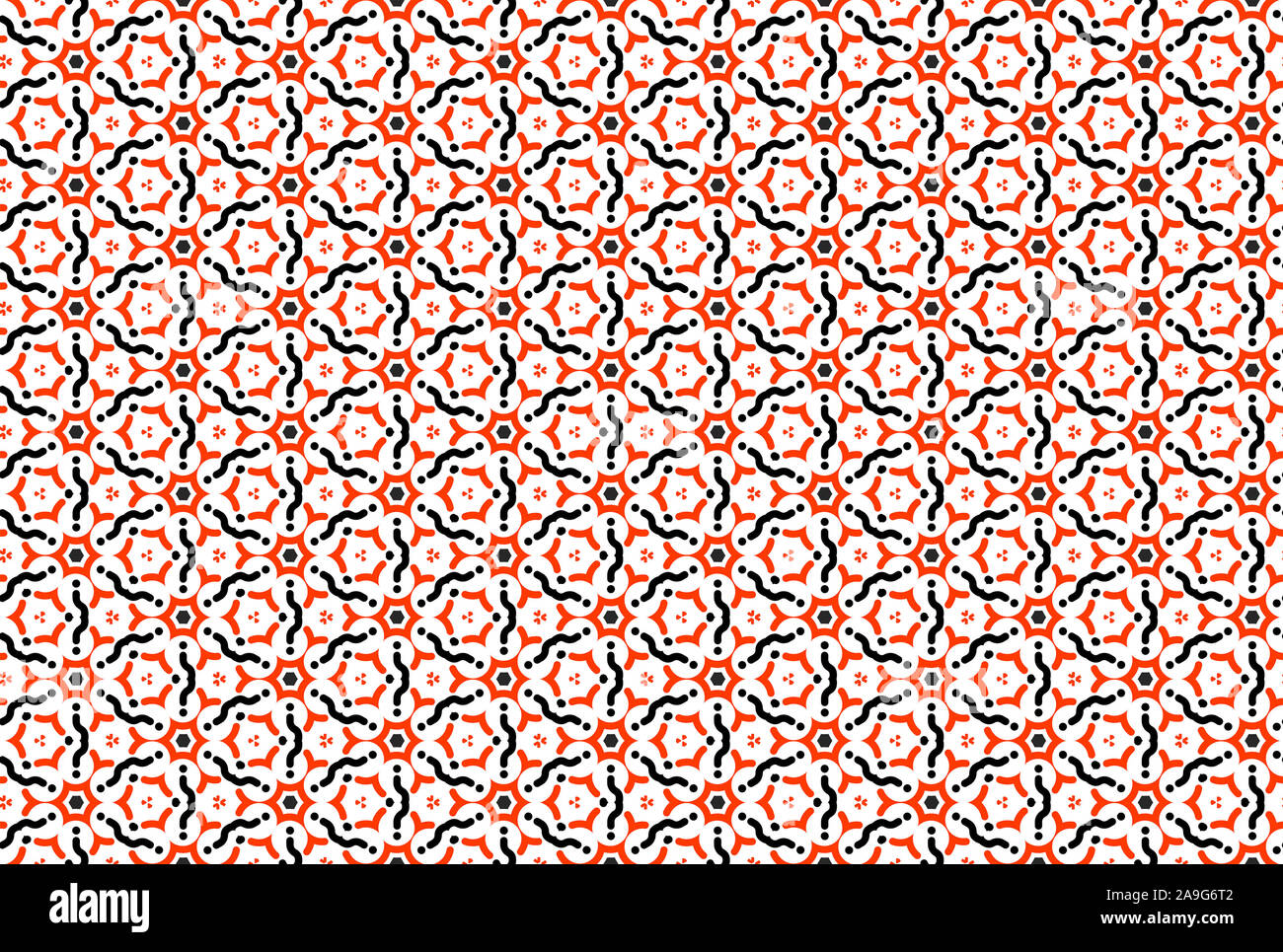Seamless geometric pattern design illustration. In red and black colors ...
