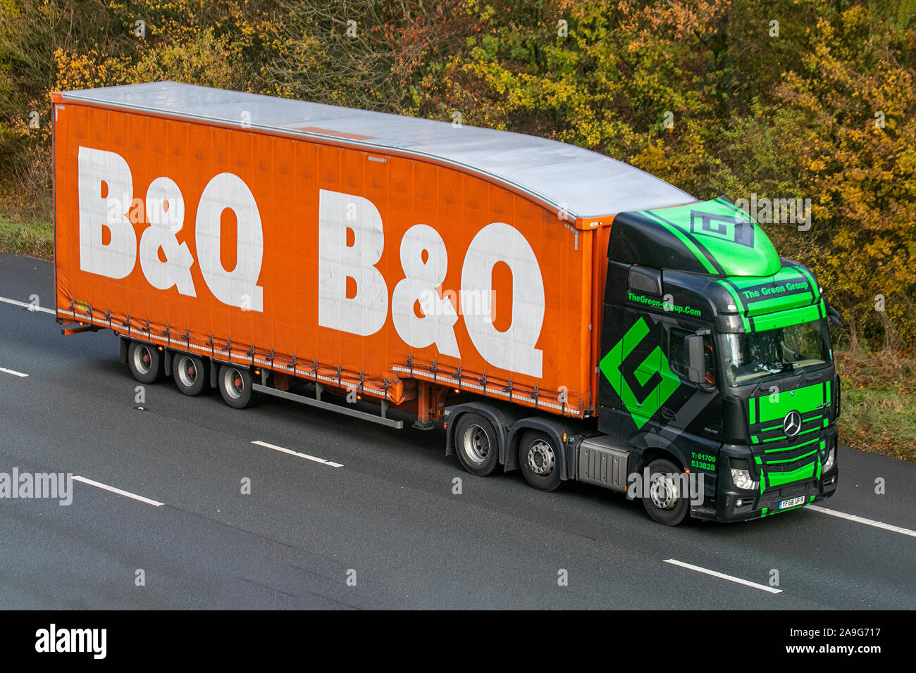 B&Q Haulage The Green Group delivery trucks, lorry, transportation ...