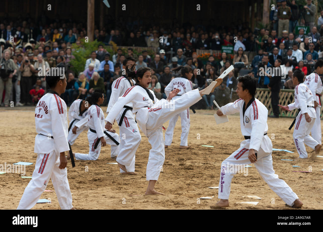 Naga Kids Performing Martial Arts at Hornbill Festival,Kohima,Nagaland ...