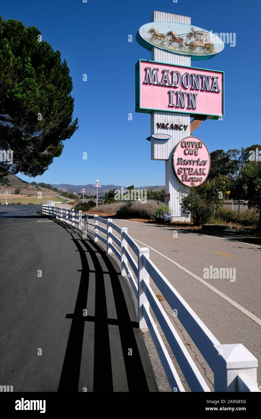 Whimsical Kitsch Hotel Madonna Inn on Highway 1, California, USA Stock ...