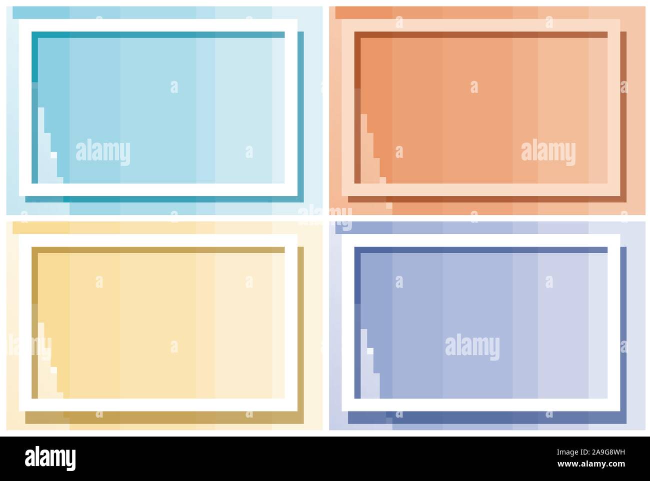 Four frame templates in different colors illustration Stock Vector ...
