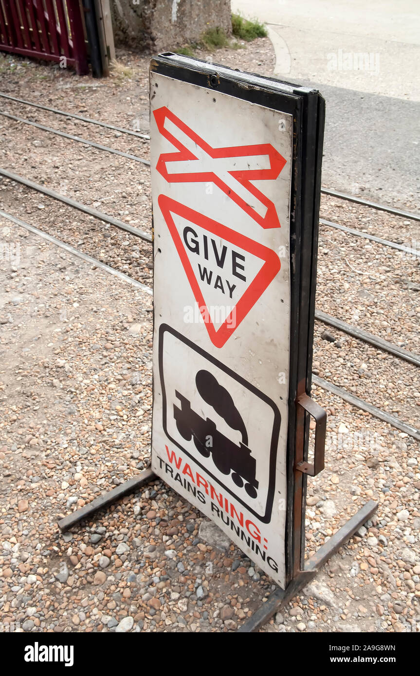 Information signage about trains Stock Photo - Alamy