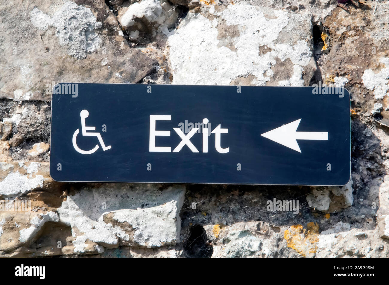 An exit sign for people with disabilities Stock Photo - Alamy