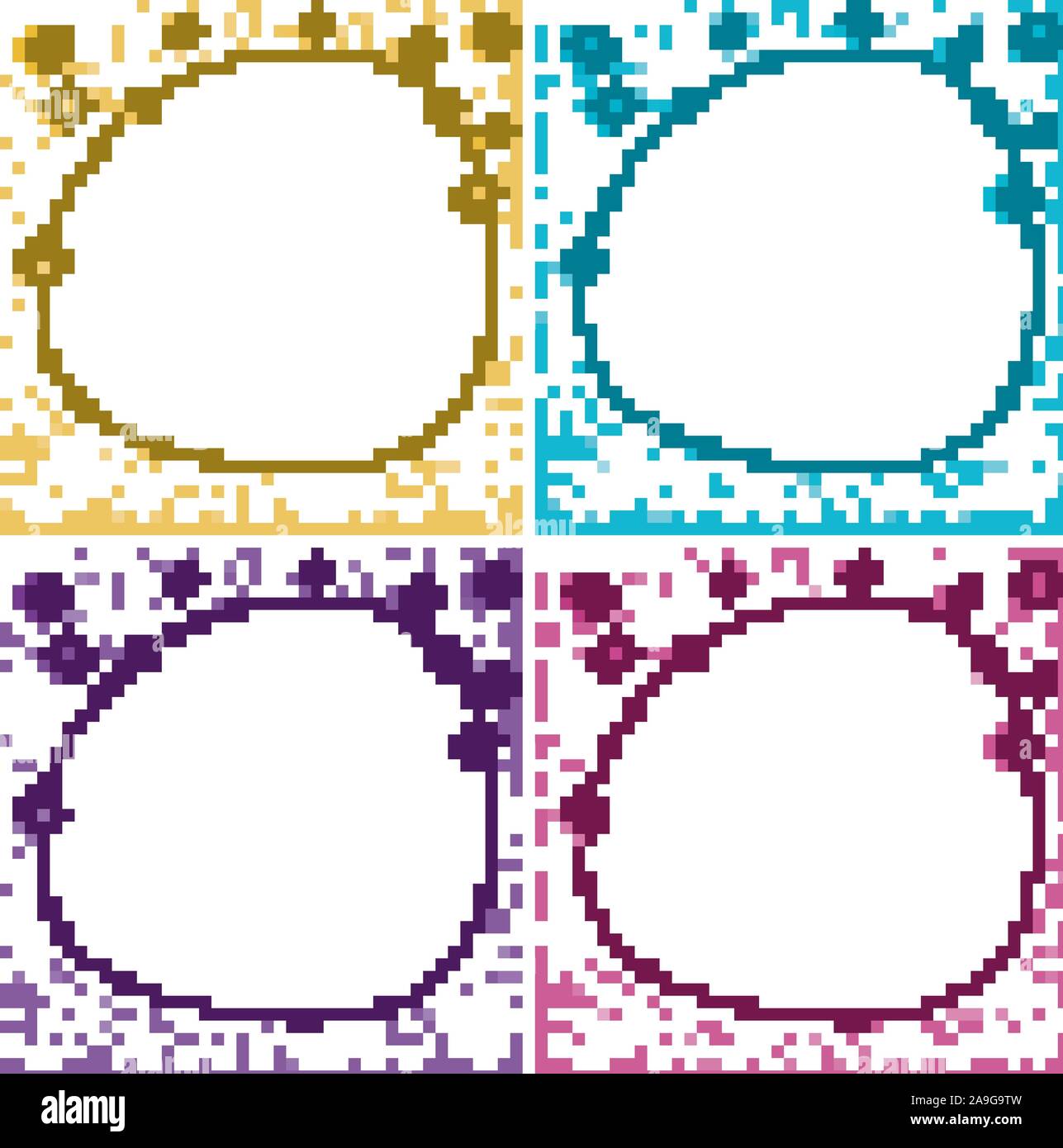 Background template with round frame illustration Stock Vector Image ...