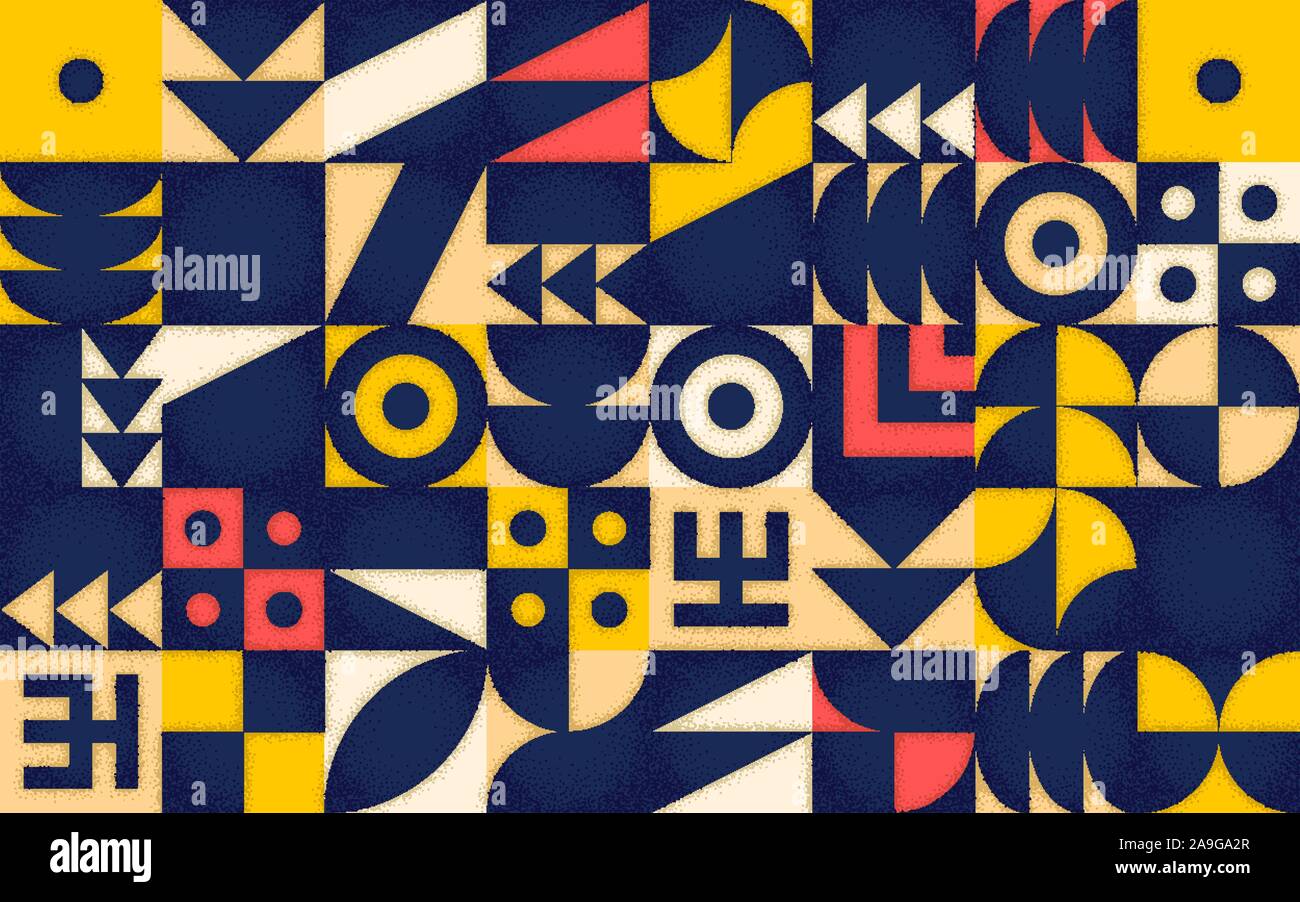 Geometric retro pattern with 30s styled shapes Stock Vector Image & Art ...