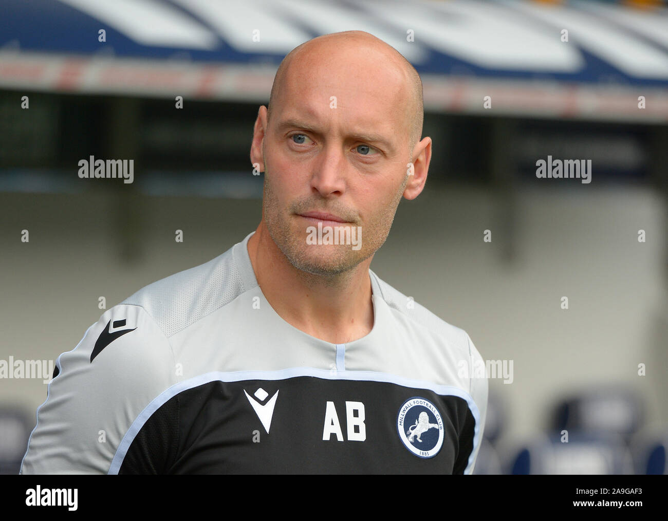 Adam Barrett Millwall caretaker Manager during the Millwall vs Leeds ...